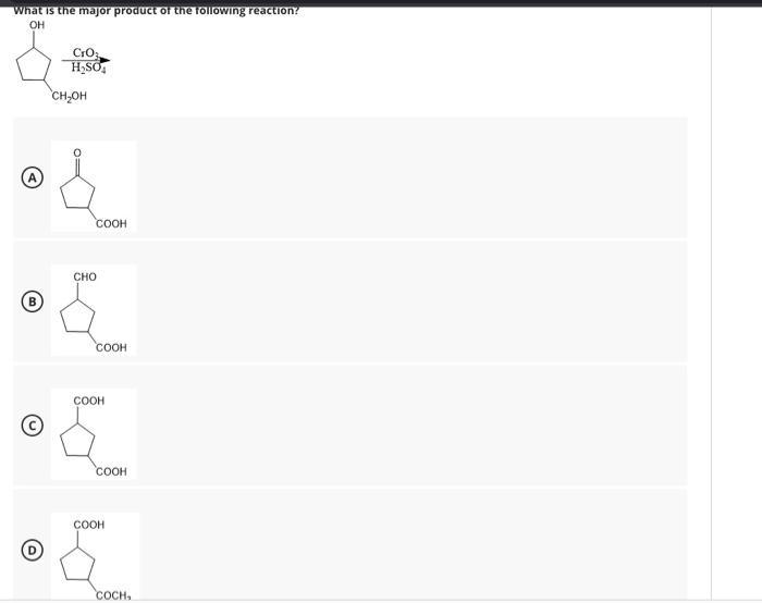 Solved What is the major product of the following reaction? | Chegg.com