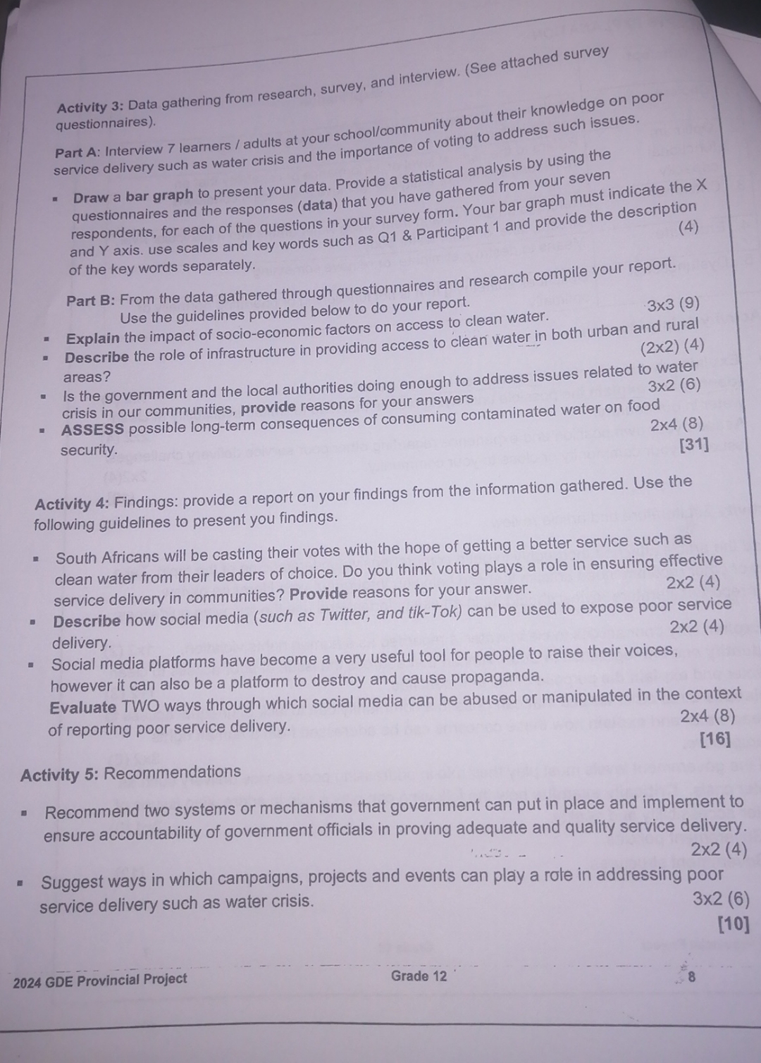 Activity 3: Data gathering from research, survey, and | Chegg.com