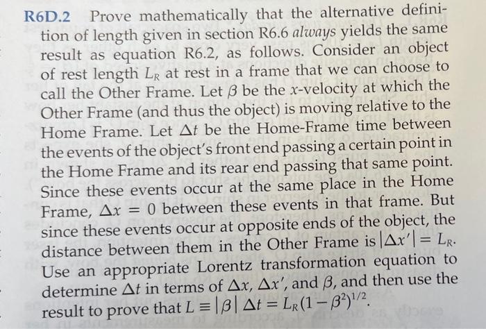 Solved R6D.2 Prove mathematically that the alternative | Chegg.com