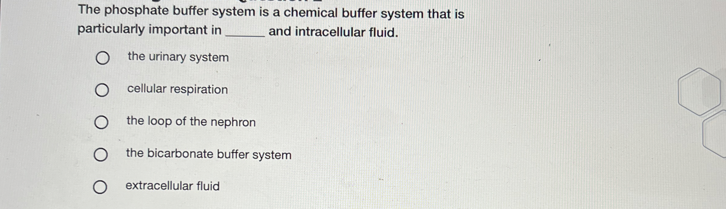Solved The phosphate buffer system is a chemical buffer | Chegg.com