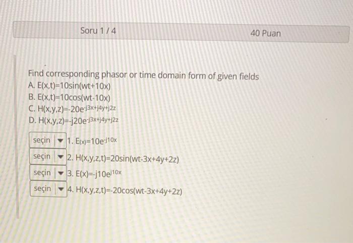 Solved Find corresponding phasor or time domain form of | Chegg.com