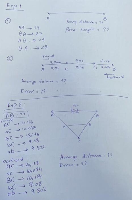 Solved Lab 1: Pace Length, Measuring Horizontal Distances by | Chegg.com