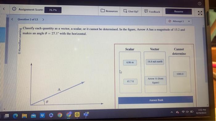 Solved classify each quantity as a vector, a scalar, or | Chegg.com Solved classify each quantity as a vector, a scalar, or | Chegg.com