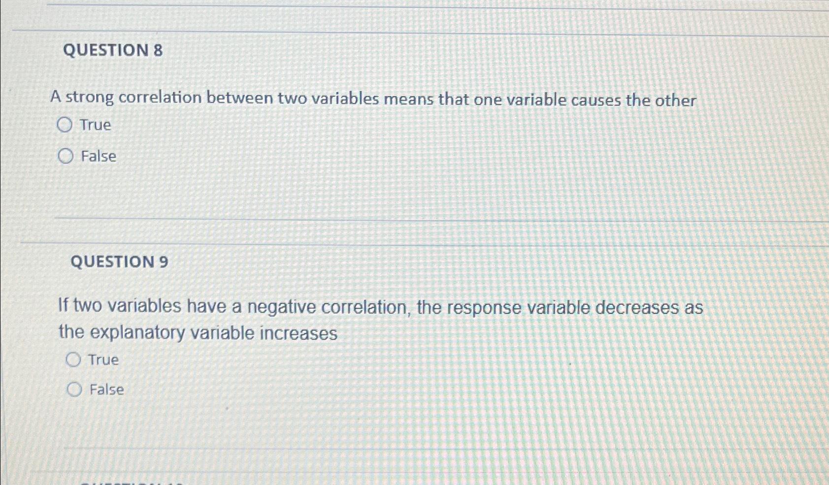 Solved QUESTION 8A strong correlation between two variables | Chegg.com