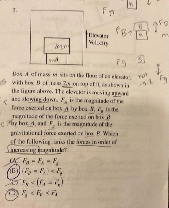Solved 3. B2m fn (A) FR = F = F (B)) (FR = FA)