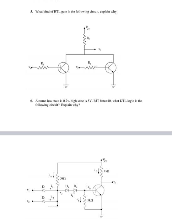 Solved 5. What kind of RTL gate is the following circuit, | Chegg.com