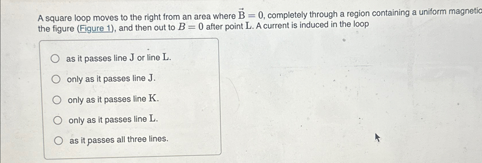 Solved A square loop moves to the right from an area where | Chegg.com