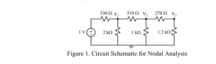 Solved Figure 1. Circuit Schematic for Nodal AnalysisFigure | Chegg.com