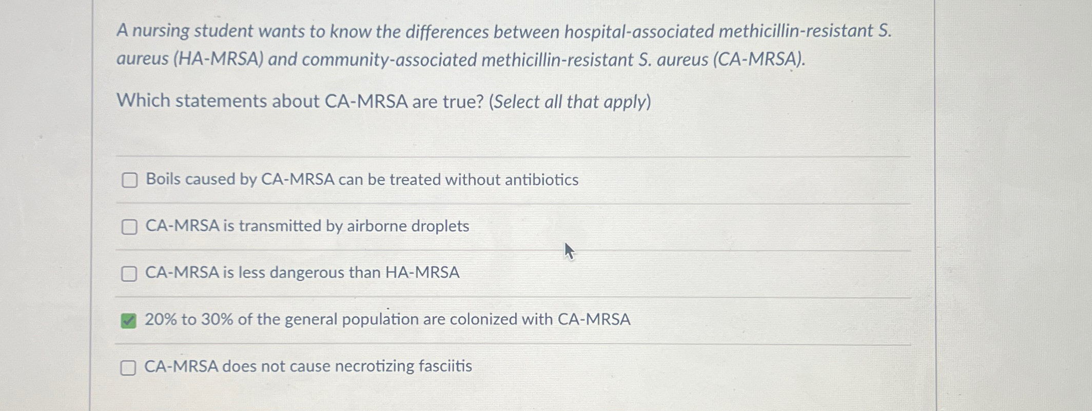 Solved A nursing student wants to know the differences | Chegg.com