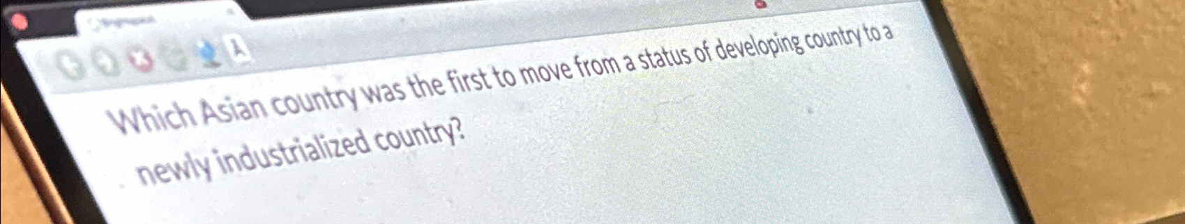 Solved Which Asian country was the first to move from a | Chegg.com