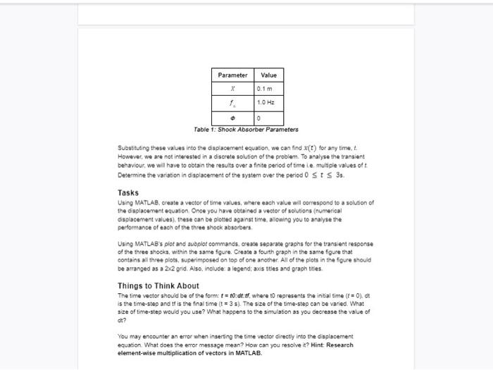 Should be done in Matlab, code must be able to run. | Chegg.com