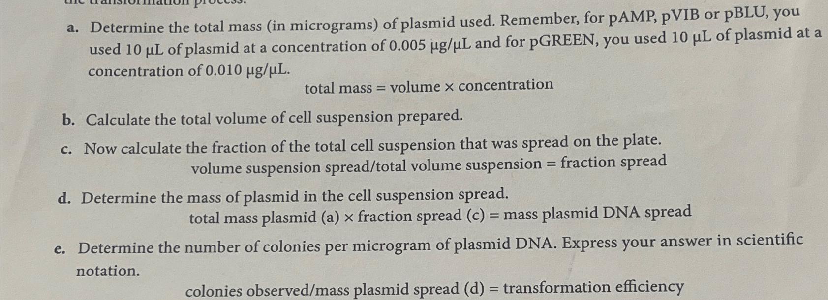 Solved a. ﻿Determine the total mass (in micrograms) ﻿of | Chegg.com
