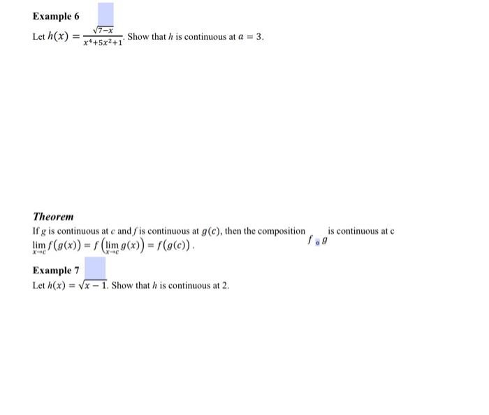 Solved Example 6 Let h(x)=x4+5x2+17−x. Show that h is | Chegg.com