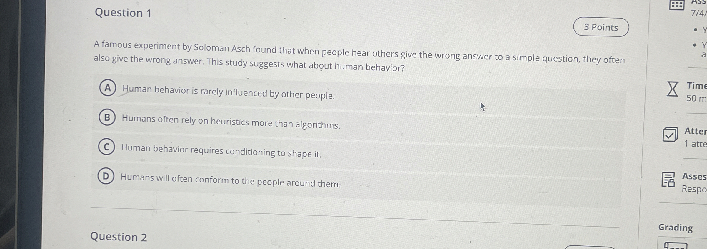 Solved Question 13 ﻿PointsA famous experiment by Soloman | Chegg.com