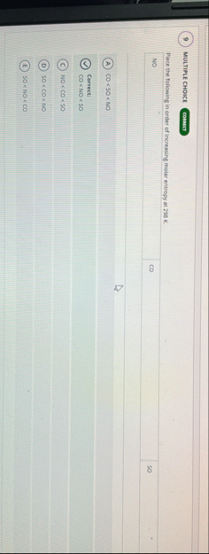 Solved MULTIPLE CHONCE Place the following in order of | Chegg.com