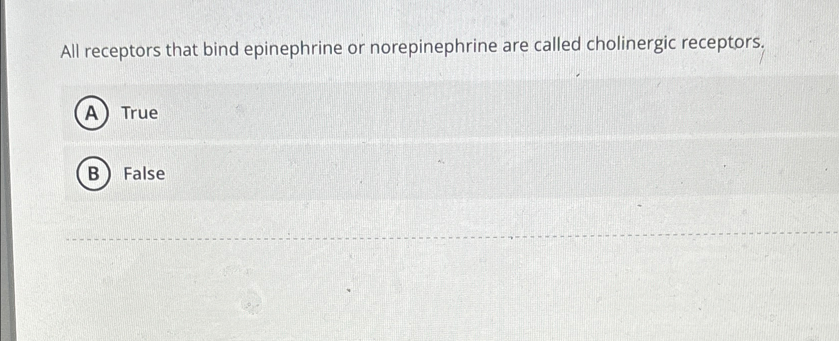 Solved All receptors that bind epinephrine or norepinephrine | Chegg.com