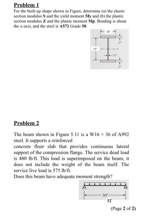 Solved Problem 1 For the built-up shape shown in Figure, | Chegg.com