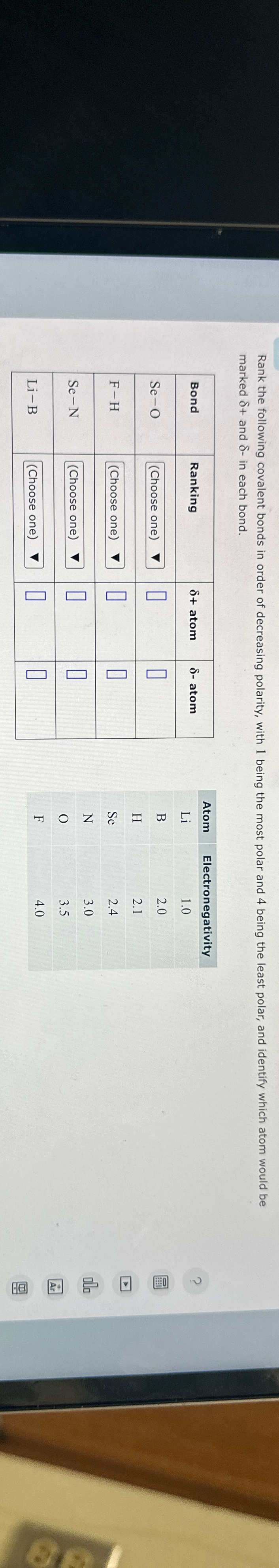 Solved marked \\\\delta + and \\\\delta - in each | Chegg.com