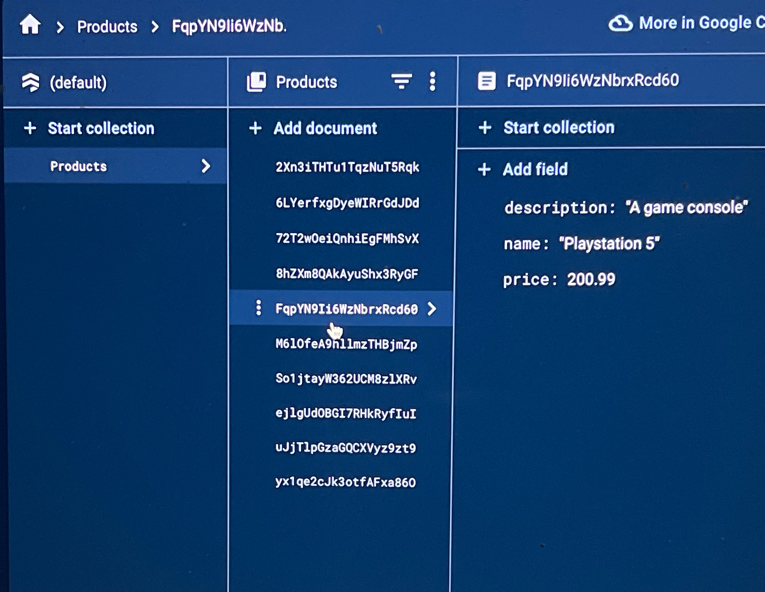 Firebase Firestore Database question:I dont know what | Chegg.com