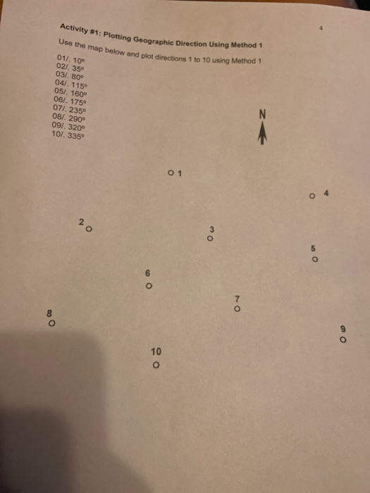 Solved Activity #2: Plotting Geographic Directions Using | Chegg.com