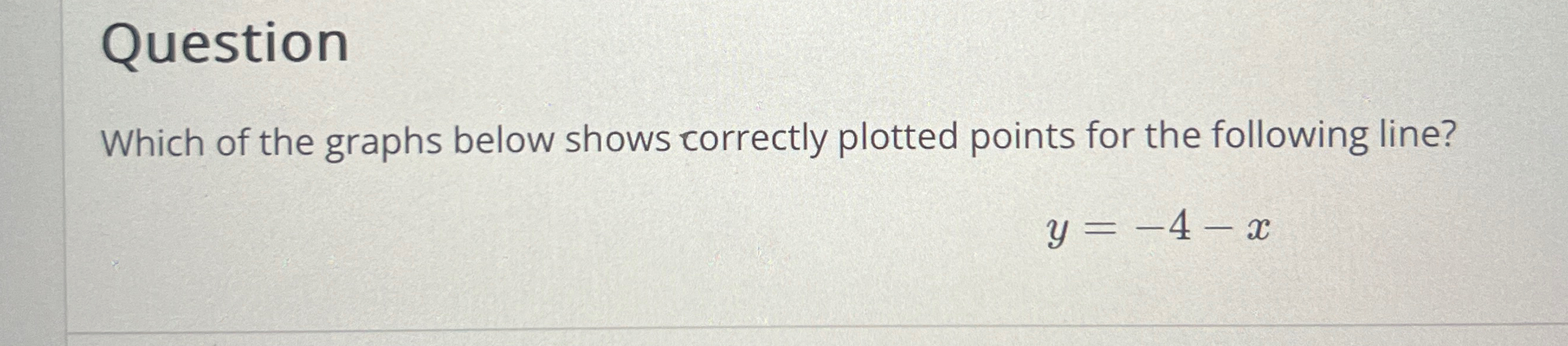 QuestionWhich of the graphs below shows correctly | Chegg.com