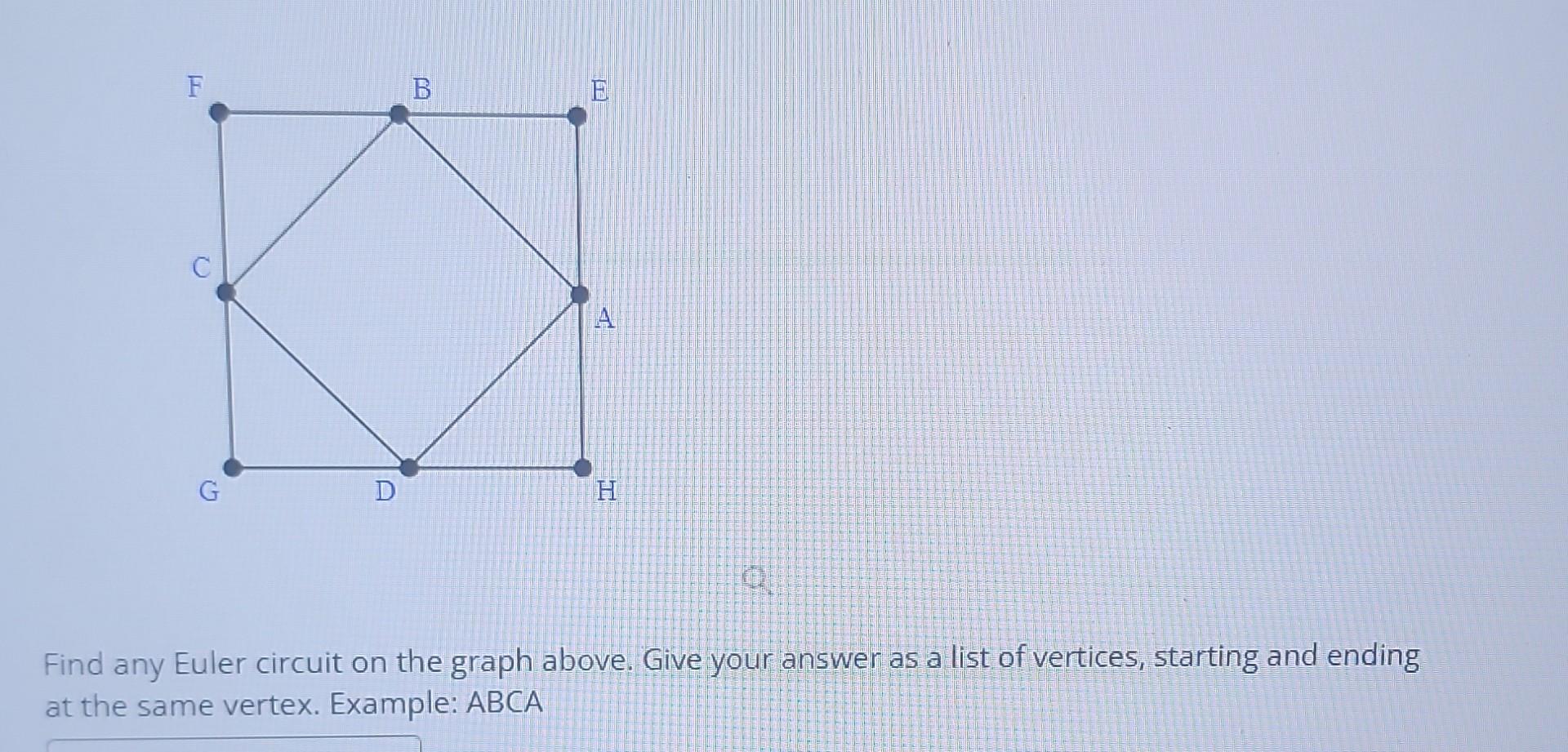 Solved What is the degree of vertex GFind any Euler circuit | Chegg.com