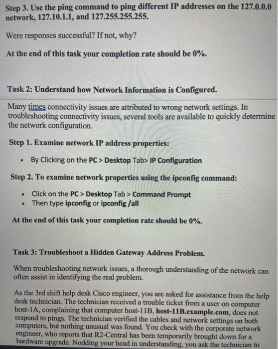 Solved Activity 5.5.1: Examining a Device's Gateway | Chegg.com