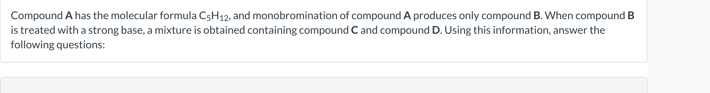 Solved Compound \( \mathbf{A} \) ﻿has the molecular formula | Chegg.com