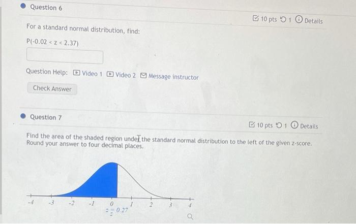 Solved For a standard normal distribution, find: P(−0.02 | Chegg.com