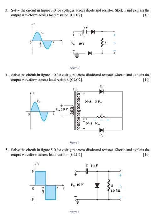 Solved 3. Solve the circuit in figure 3.0 for voltages | Chegg.com