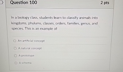 Solved Question 1002 ﻿ptsIn a biology class, students learn | Chegg.com