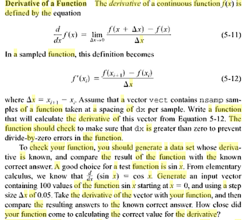 Derivative of a Function The derivative of a | Chegg.com