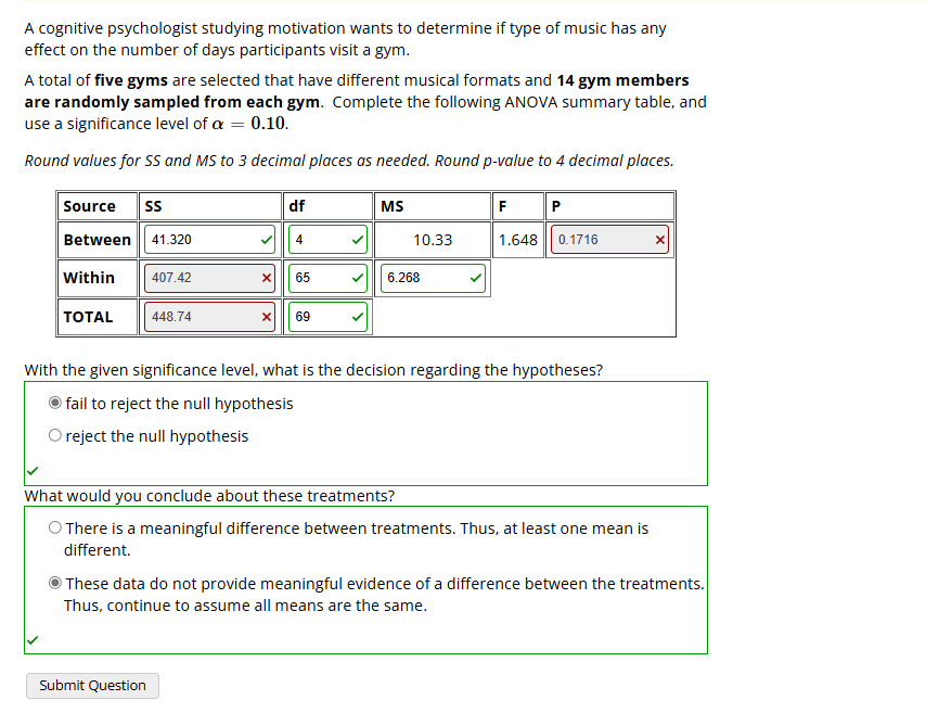 Solved A cognitive psychologist studying motivation wants to | Chegg.com