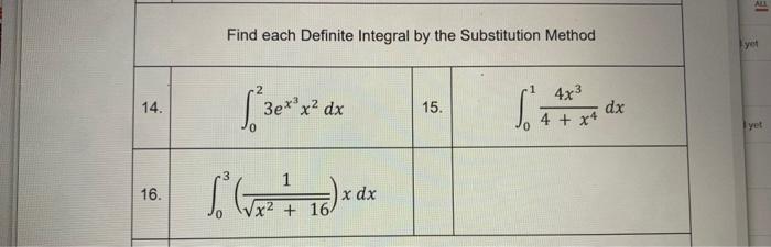Solved AL Find each Definite Integral by the Substitution | Chegg.com