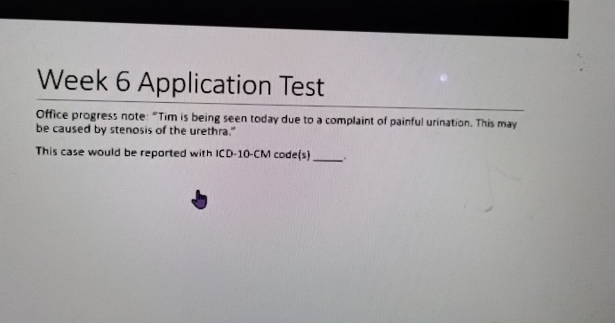 Solved Week 6 ﻿Application TestOffice progress note: "Tim is | Chegg.com