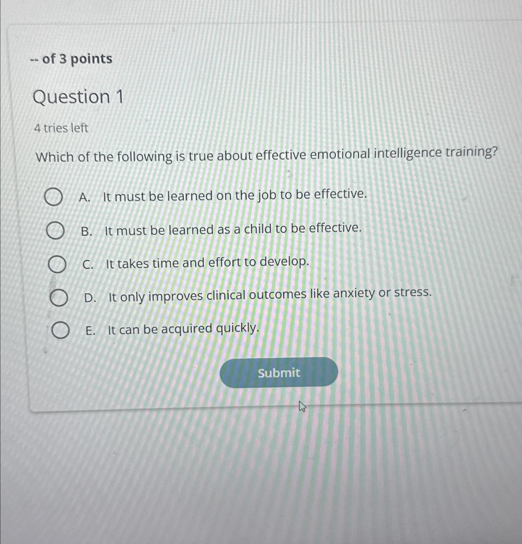 Solved -- ﻿of 3 ﻿pointsQuestion 14 ﻿tries leftWhich of the | Chegg.com
