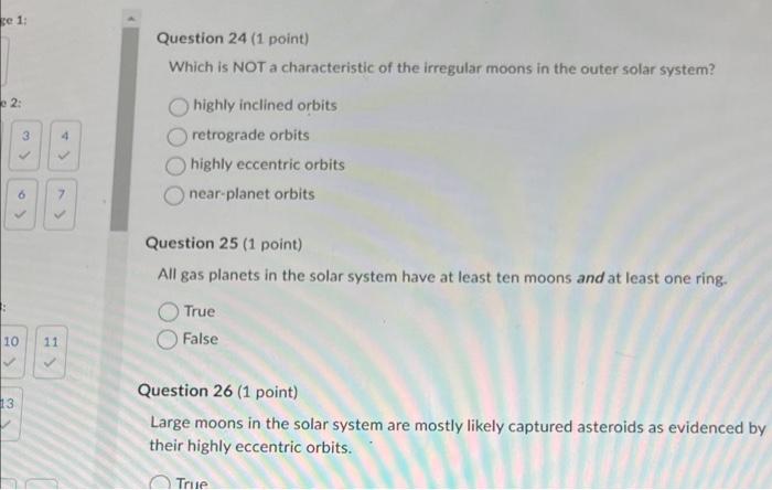 Solved Which is NOT a characteristic of the irregular moons | Chegg.com