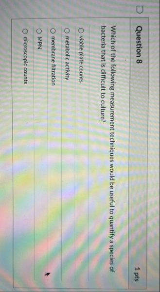 Solved Question 81 ﻿ptsWhich of the following measurement | Chegg.com