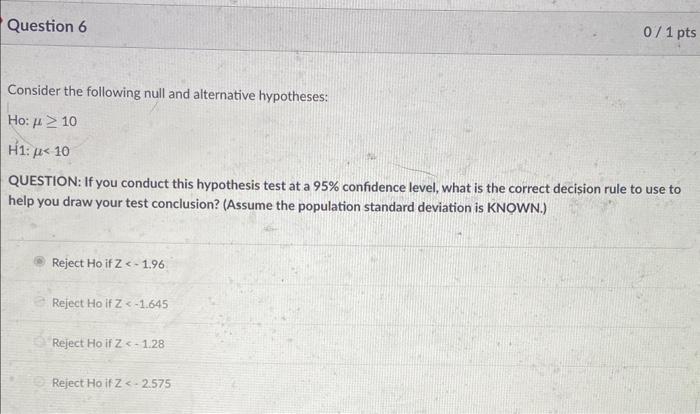 Solved Consider the following null and alternative | Chegg.com
