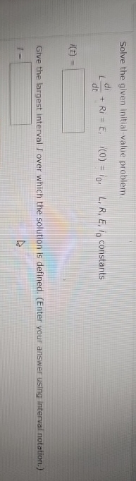 Solved Solve the given initial value | Chegg.com