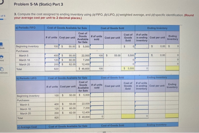 Solved Required information Problem 5-1A (Static) Periodic: | Chegg.com