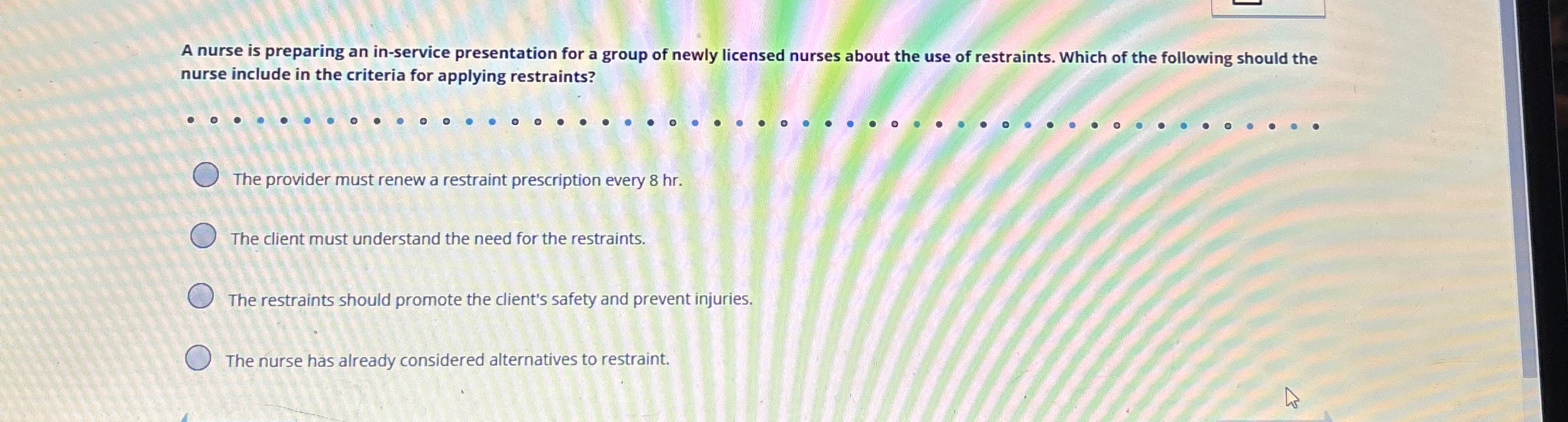 Solved A nurse is preparing an in-service presentation for a | Chegg.com