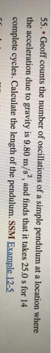 Solved 55. Geoff counts the number of oscillations of a | Chegg.com