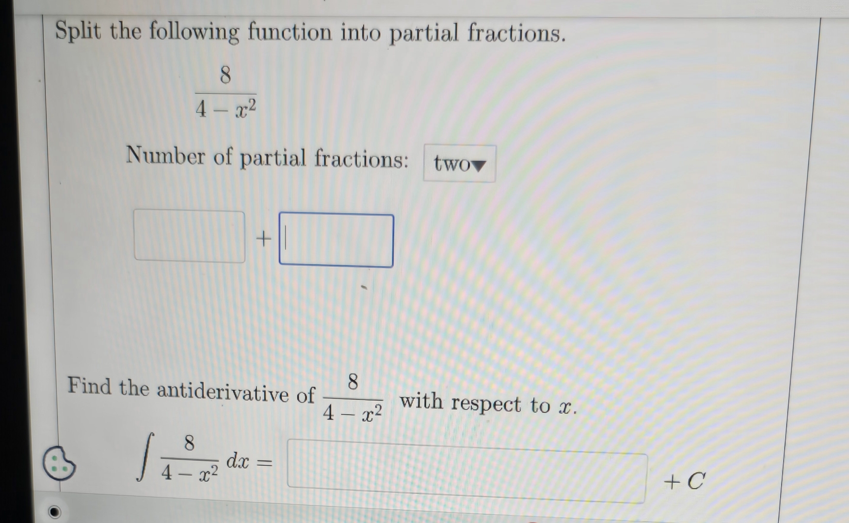 Solved Split the following function into partial | Chegg.com
