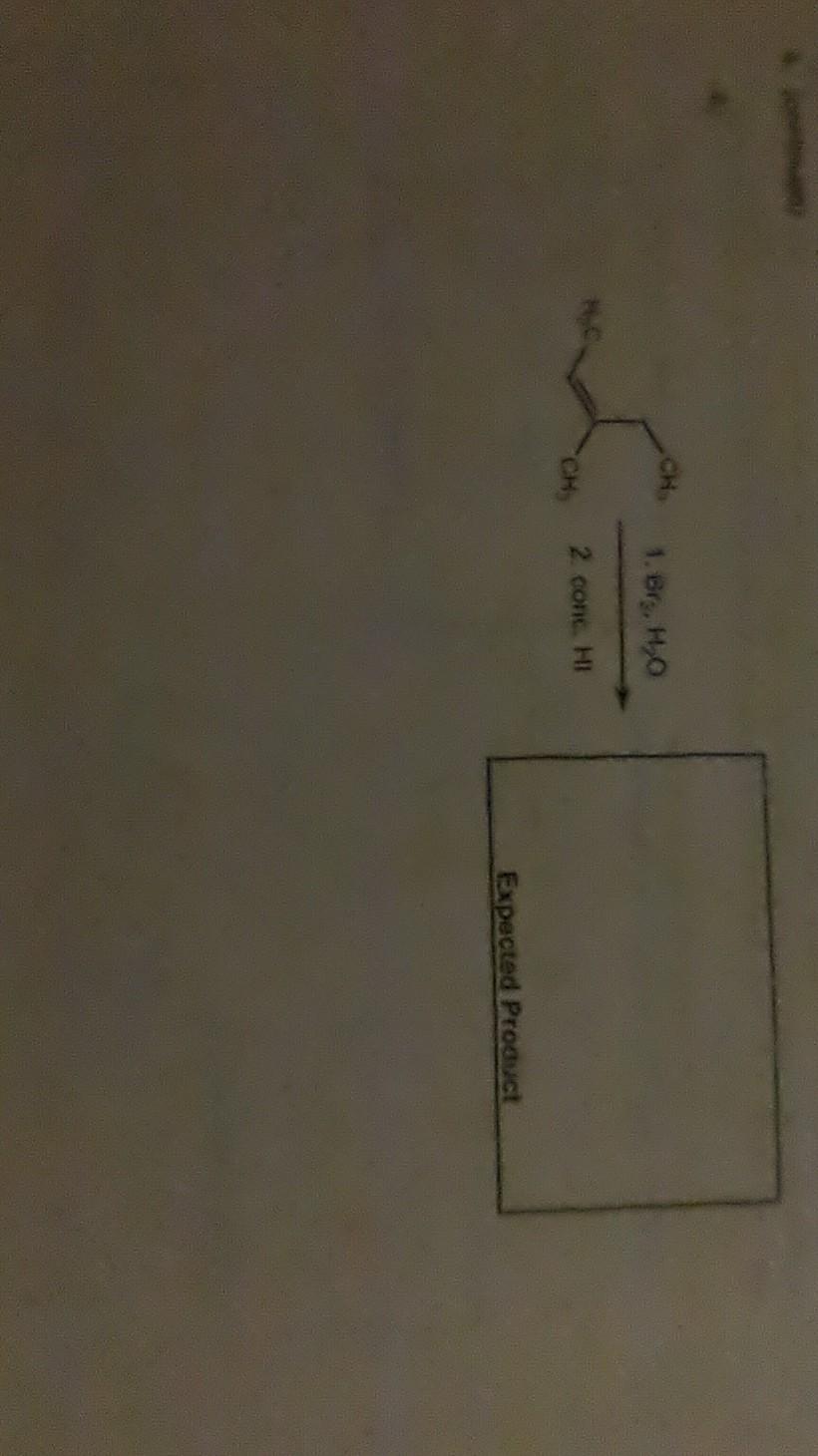 Solved 1. Brg, H. CH 2. conc. HI Expected Product | Chegg.com