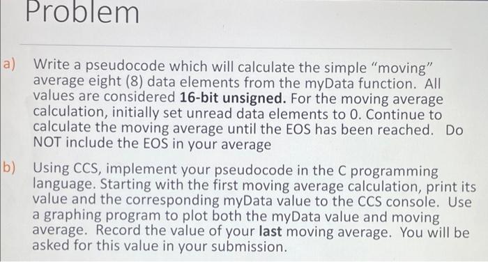 Solved Problem a) Write a pseudocode which will calculate | Chegg.com
