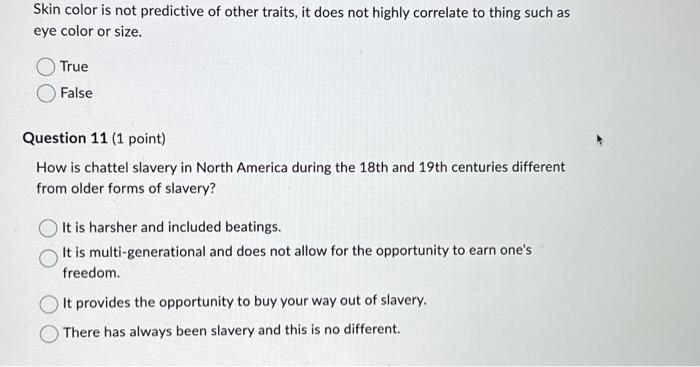 Solved Skin color is not predictive of other traits, it does | Chegg.com