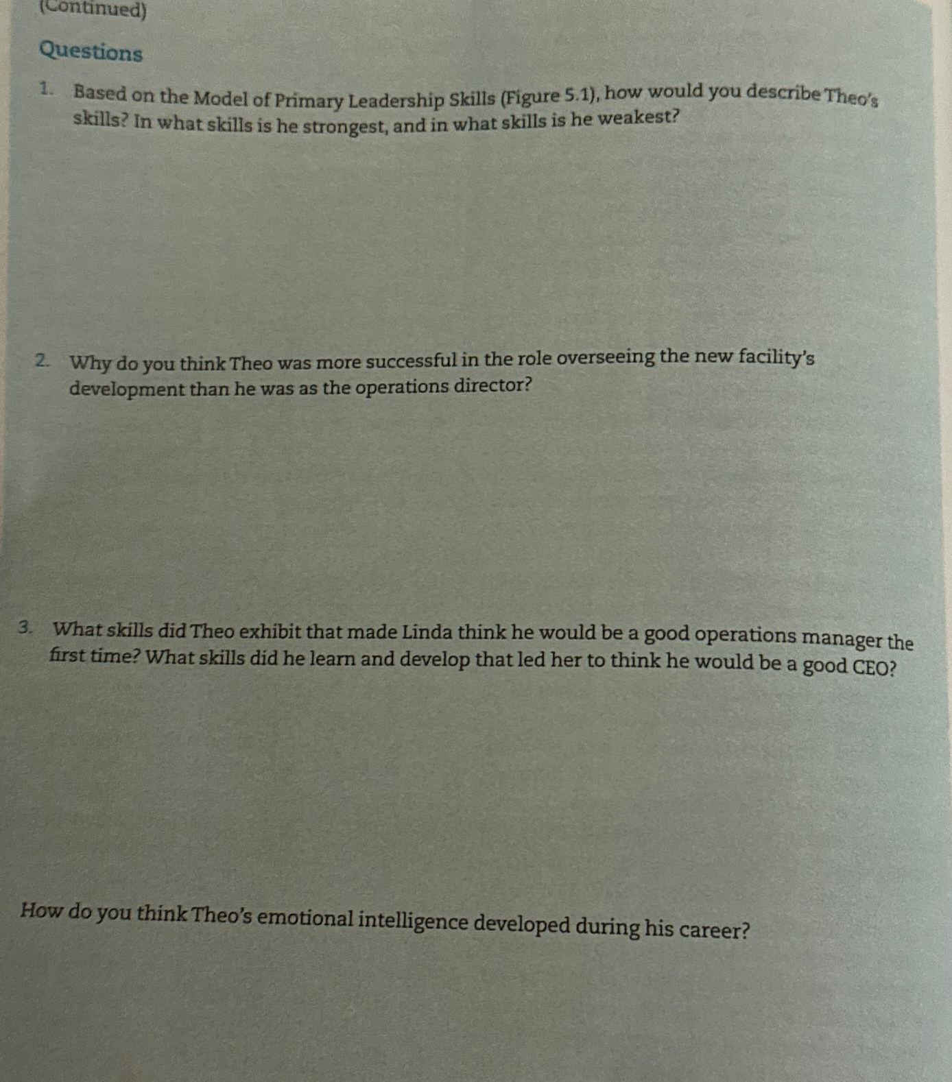 Solved (Continued)QuestionsBased on the Model of Primary | Chegg.com