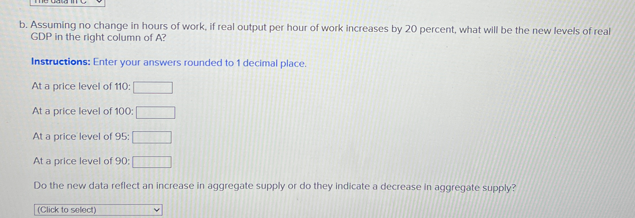 Solved b. ﻿Assuming no change in hours of work, if real | Chegg.com