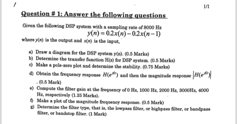 Solved Question # 1: Answer the following questions.Given | Chegg.com